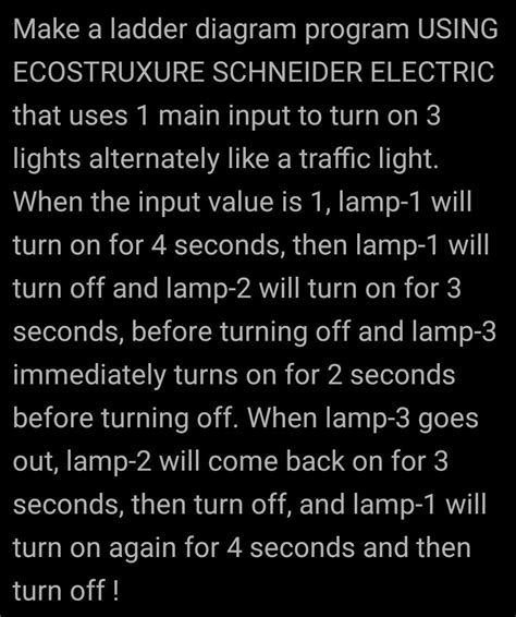 Solved Make A Ladder Diagram Program Using Ecostruxure