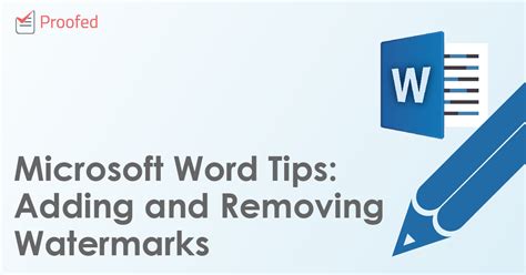 Microsoft Word Tips Adding And Removing Watermarks