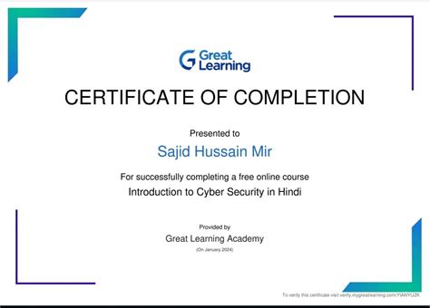 Sajid Hussain On Linkedin Greatlearningacademy Greatlearning Glacertificate