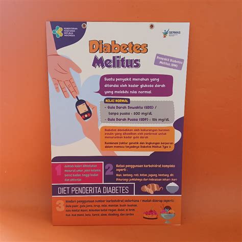 Jual Hard Poster A3 Diabetes Melitus Poster Gantung Diabetes Shopee