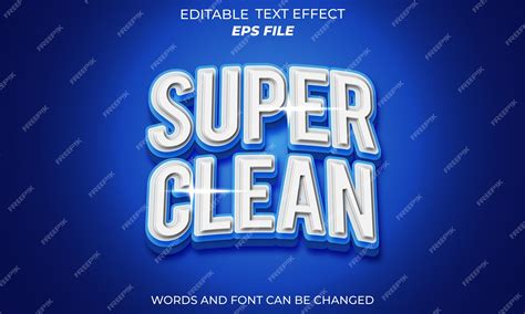 Premium Vector | Super clean text effect font editable typography 3d text vector template