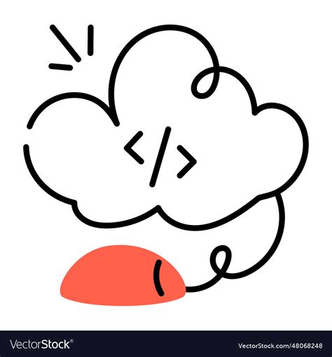 Cloud Coding Royalty Free Vector Image Vectorstock