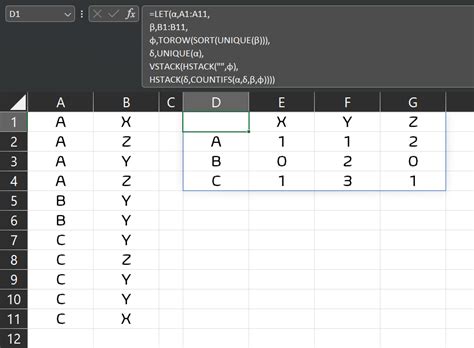 Excel How To Convert A Two Column List To A Matrix Stack Overflow