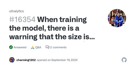 When Training The Model There Is A Warning That The Size Is