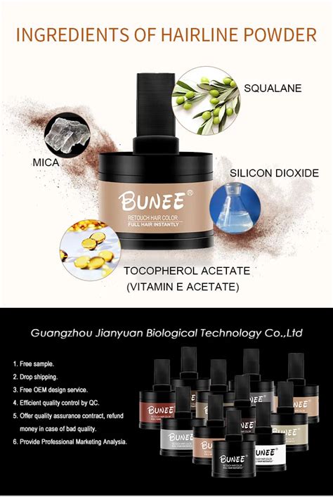 4.5g Bunee Waterproof Hair Lose Concealer Thickening Powder Hairline ...