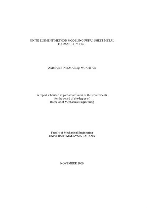 pdf finite element method modeling fukui sheet · pdf filefinite