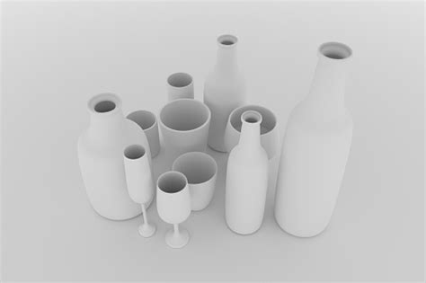Cgi 구성 콘셉트 정 정물화 디자인 질감 배경 병 유리 회색 또는 흑백 Bw 3d 렌더 0명에 대한 스톡 사진 및 기타 이미지 Istock