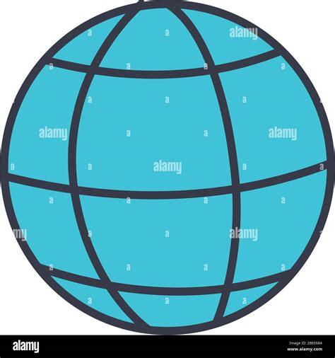 Global Sphere Icon Over White Background Flat Style Vector Illustration Stock Vector Image