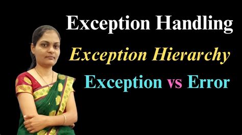 Exception Hierarchy In Java Exception Handling In Java Exception Vs
