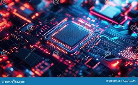 Computer Circuit Board Stock Image Image Of Pattern 332380543
