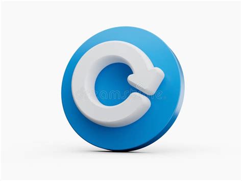 D Blue Refresh Icon Reload Icon Symbol D Rotation Arrows On White Background D