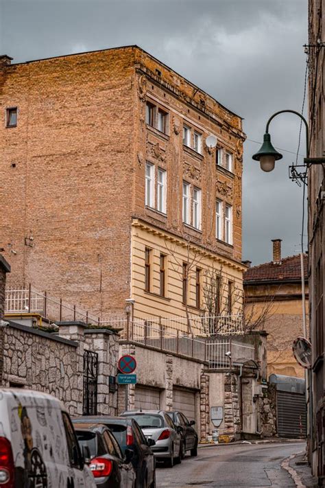 Typical Bosnian Architecture And Cityscape View On The Streets Of Sarajevo Bosnia And
