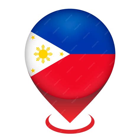 premium vector map pointer with contry philippines philippines flag vector illustration