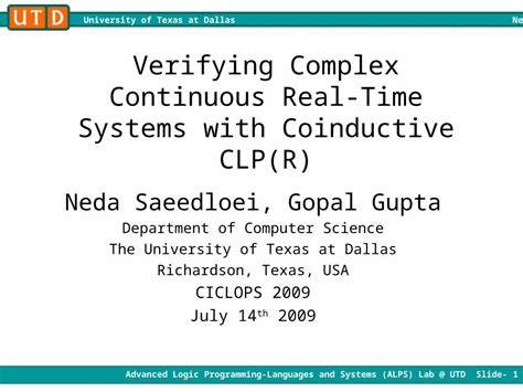 ppt verifying complex continuous real time systems with coinductive