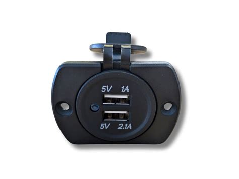 Socket Double Usb With Single Black Face Plate Campervan Conversion Parts Clearcut Conversions