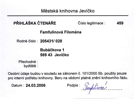 Knihovna Jevíčko - Jak se stát čtenářem knihovny
