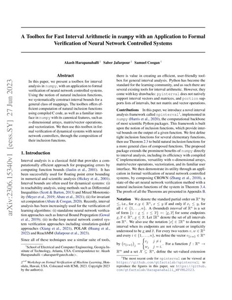 A Toolbox For Fast Interval Arithmetic In Numpy With An Application To