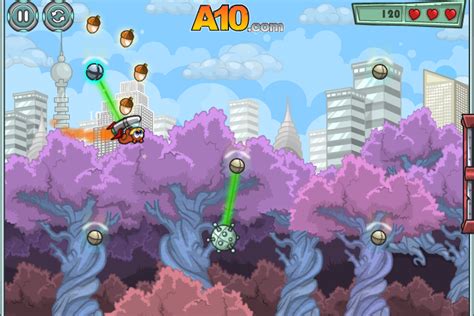 rocket squirrel play online on flash museum 🕹️