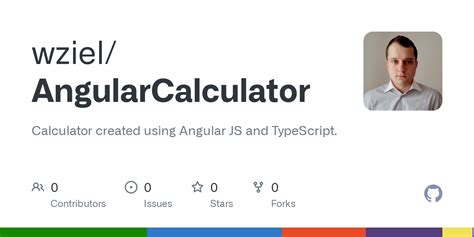 GitHub Wziel AngularCalculator Calculator Created Using Angular JS And TypeScript