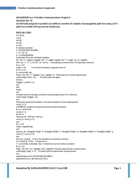 Assignment No 3 Wireless Communication Chapter 4 Download Free Pdf Signal To Noise Ratio