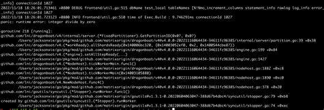 [bug] select from system log info meet panic runtime error integer