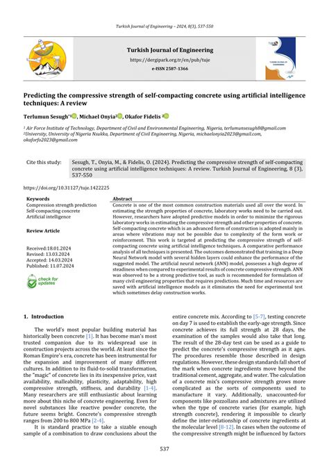pdf predicting the compressive strength of self compacting concrete