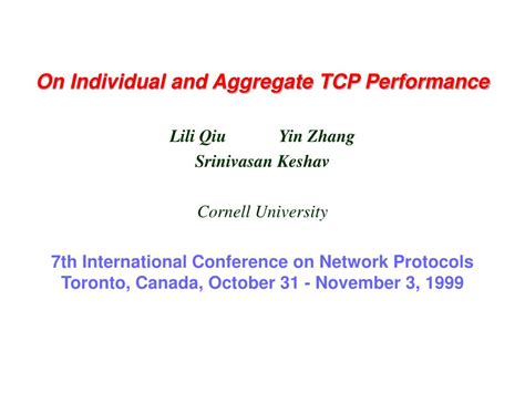 Ppt On Individual And Aggregate Tcp Performance Powerpoint Presentation Id3365448