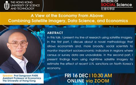 Joint Soscecon Seminar A View Of The Economy From Above Combining Satellite Imagery Data