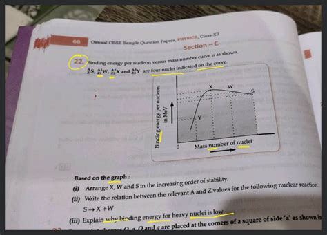 Binding Energy Per Nucleon Versus Mass Number Curve Is As Shown Based O