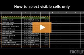 Excel Shortcut Select Visible Cells Only Exceljet