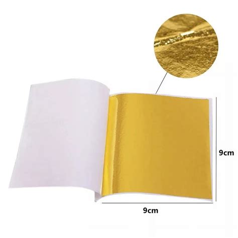 200 Sheets Imitation Gold Foil Paper Diy Art Craft Party Wedding Cake