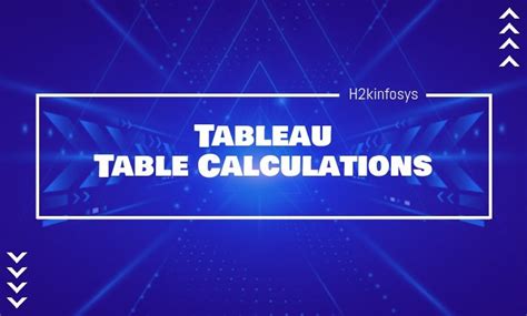 Tableau Table Calculations Tableau Visualization H2k Infosys Blog