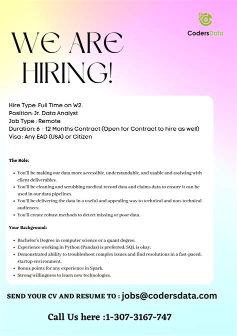 Coders Data On Linkedin Sql Job Pandas Python Data Experience Jobs Startup Environment