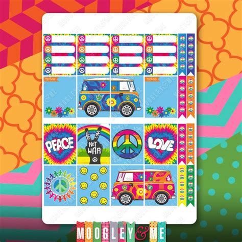 Happy Planner Peace Love Planner Sticker Kit For Your Erin Condren Life