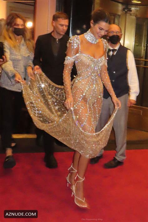 Kendall Jenner Poses Naked In G String Dress To Steal The Spotlight At Met Gala In Nyc Aznude