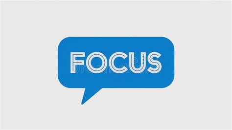 Blue Speech Bubble With The Word Focus In White Text Focus Message