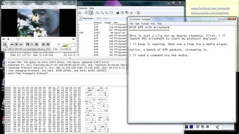 real time streaming protocol rtp analysis using wireshark youtube