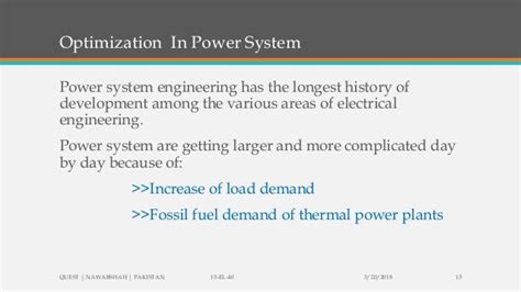 Optimization In Power System
