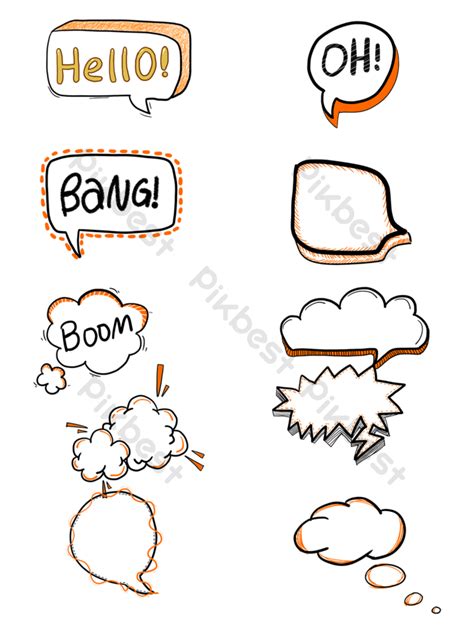Creative Drawing Comic Style Dialog Box PNG Images PSD Free Download Pikbest