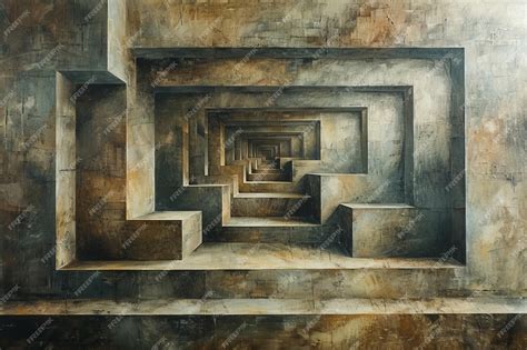 Modern Minimalist Art Piece Featuring Geometric Shapes Premium Ai