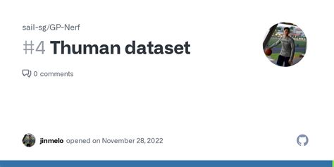 Thuman Dataset · Issue 4 · Sail Sggp Nerf · Github