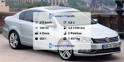 Volkswagen Passat 20 Tdi 140 B7 Tekniset Tiedot 2011 2014