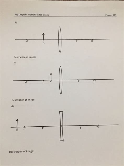 Ray Diagrams For Converging Lenses Worksheet Answers Printable And Enjoyable Learning