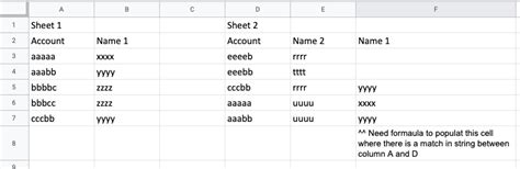 Worksheet Function Formula To Compare Data Sets For A Possible