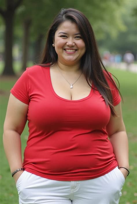 Realistic Photograph Chubby Cute Indonesian Girl Round Face Seaart Ai