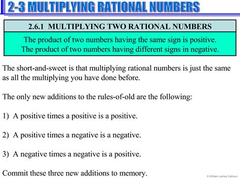 Lesson 2 3 Multiplying Rational Numbers Ppt