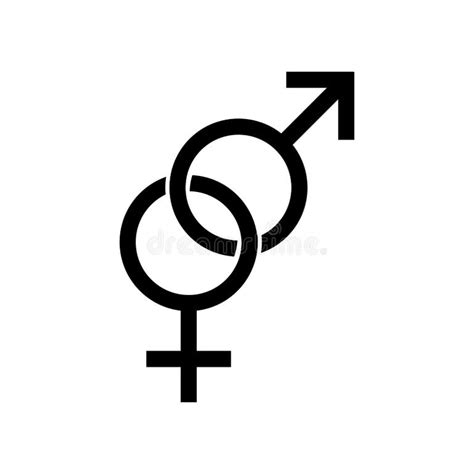 Sex Symbols Gender Signage Unisex Icon Flat Vector Template Design