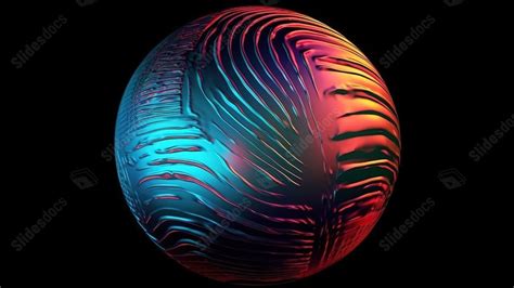 Hình Nền Powerpoint Hình Cầu Ba Chiều Gợn Sóng Và Gián Đoạn Ở Dạng 3d Trừu Tượng Miễn Phí