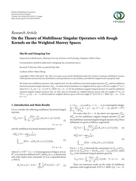 PDF On The Theory Of Multilinear Singular Operators With Rough Kernels On The Weighted Morrey