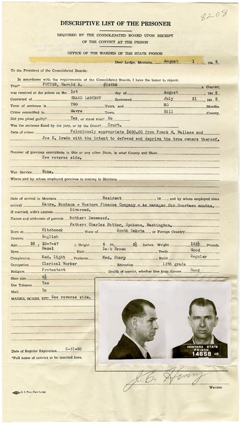 Potter Harold E Montana History Portal